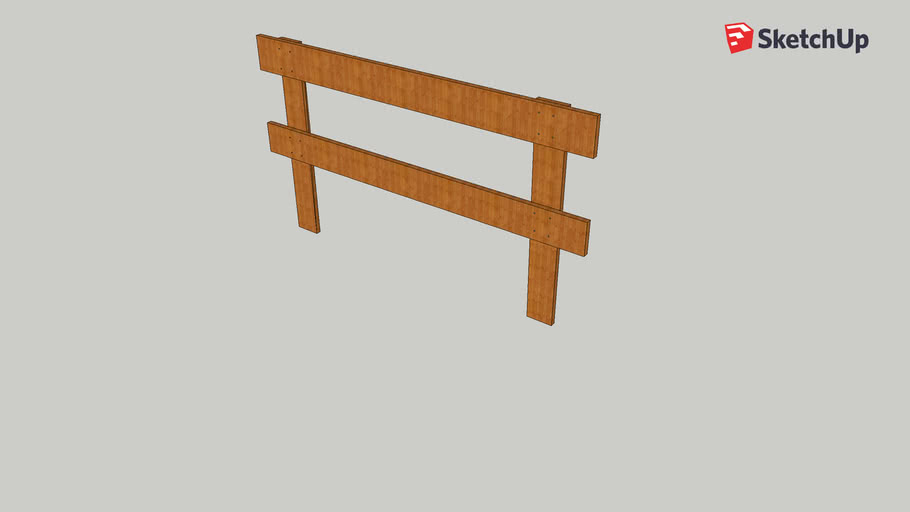 Wooden railing | 3D Warehouse