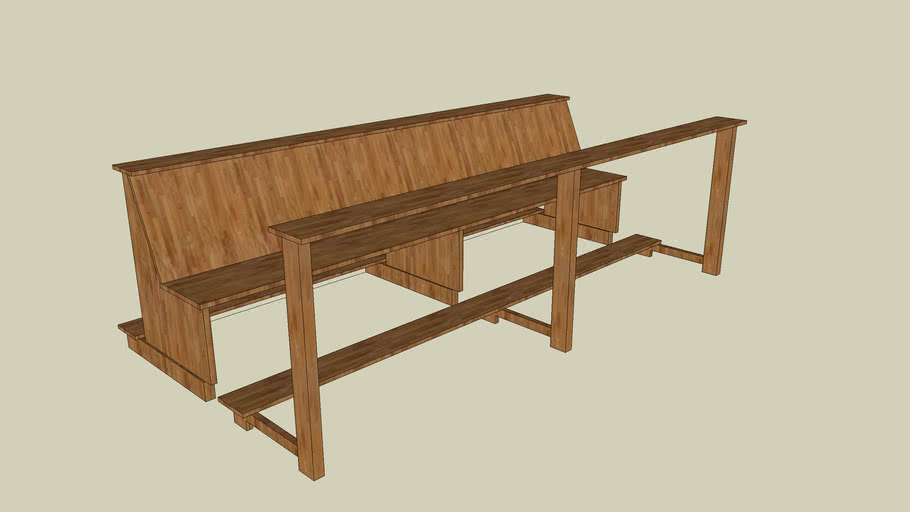 Church pew | 3D Warehouse