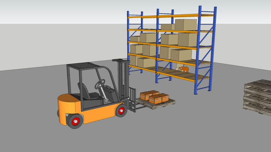 Forklift with Animator | 3D Warehouse