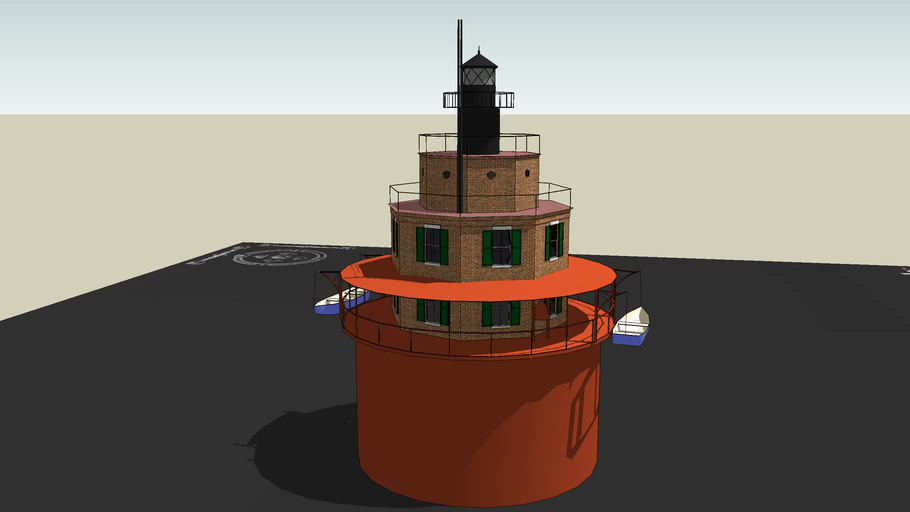 Elbow of Cross Ledge Lighthouse, Delaware Bay | 3D Warehouse