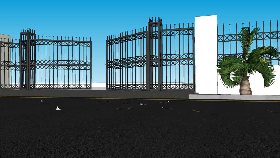 Steel Main Gate | 3D Warehouse