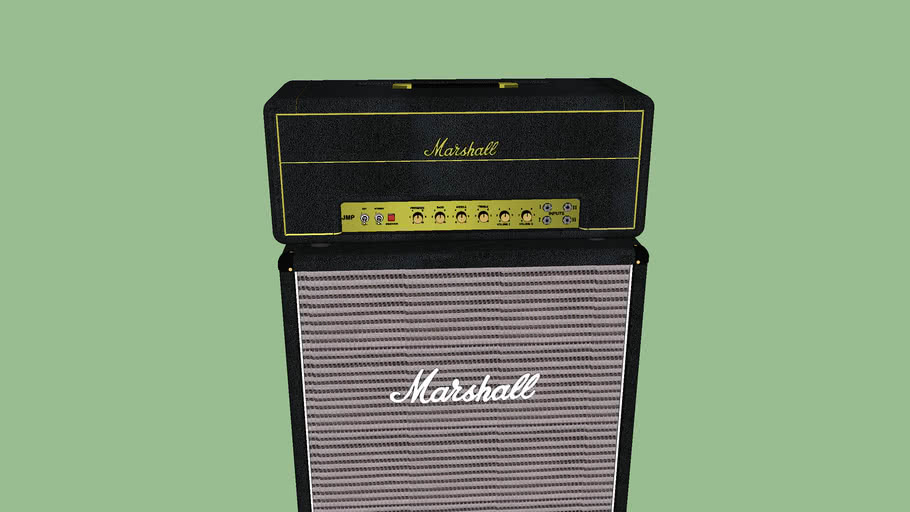 Marshall Super Lead 100Watts Full Stack, 4x12 cabinets | 3D Warehouse