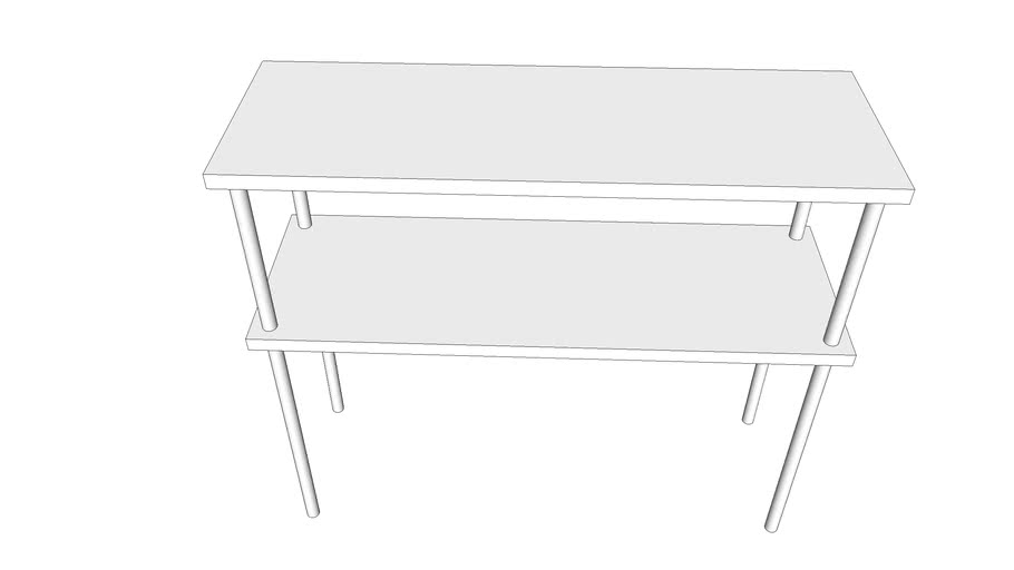 Flat shelf on table, 2 tiers 1200350x850 (2021) | 3D Warehouse