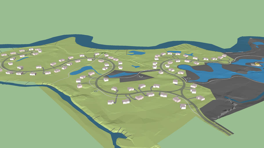 Prefurbia Massing Example: Kings Grant – South Carolina | 3D Warehouse