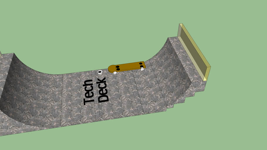 Marble Half Pipe / Tech Deck Triple Stake | 3D Warehouse