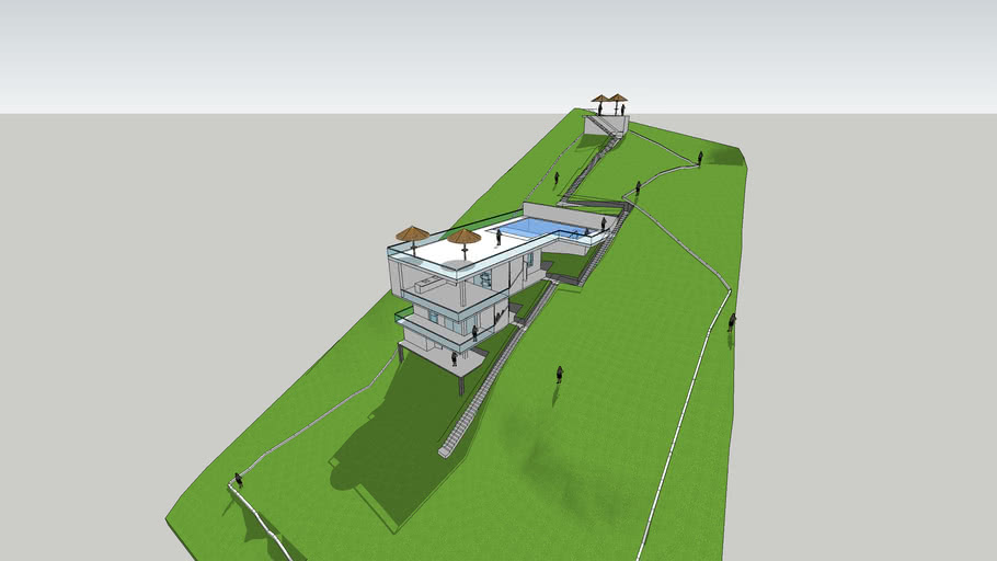 Home on Sloped Area | 3D Warehouse