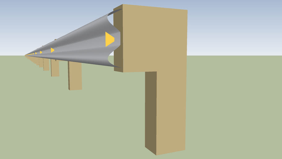 Wood Post Guardrail | 3D Warehouse