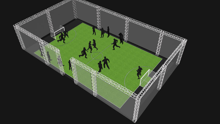 5 a side football pitch in truss structure | 3D Warehouse