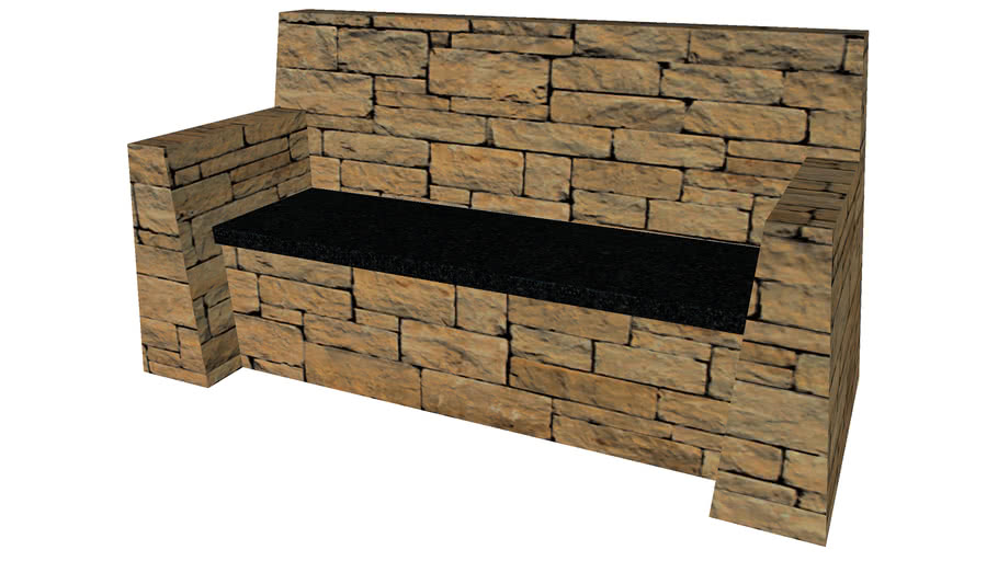 Rustic Stone Bench - Detailed | 3D Warehouse