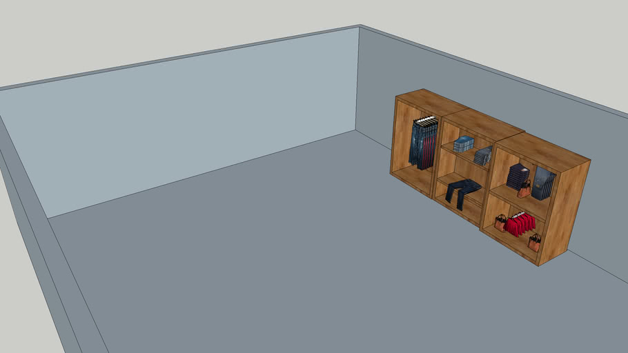 shelves with clothes | 3D Warehouse