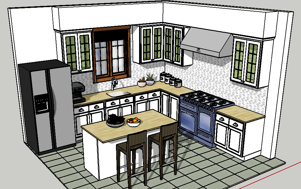 Projet final - Cours SketchUp intermédiaire (cuisines) | 3D Warehouse