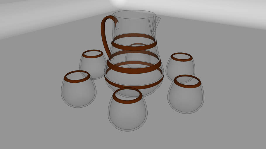 Pitcher& Glasses | 3D Warehouse