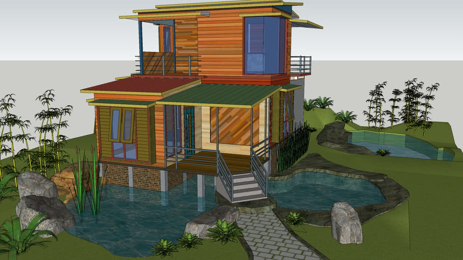 wood house, rumah kayu | 3D Warehouse