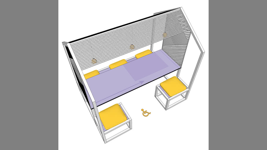 library bench | 3D Warehouse