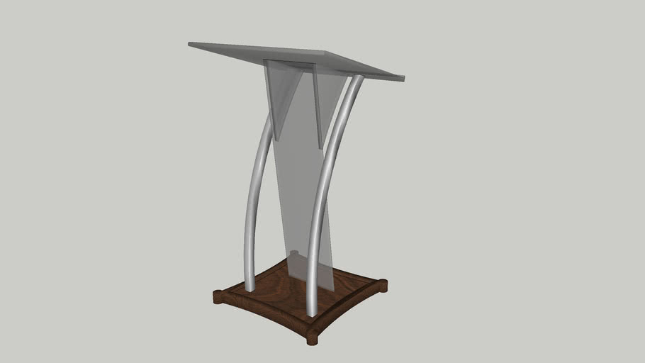Lectern ( Acrylic, Stainless and Wood ) | 3D Warehouse