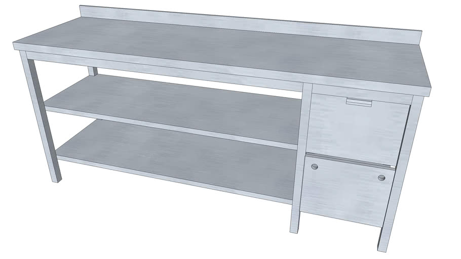 Work Table Stainless Steel 2000 | 3D Warehouse