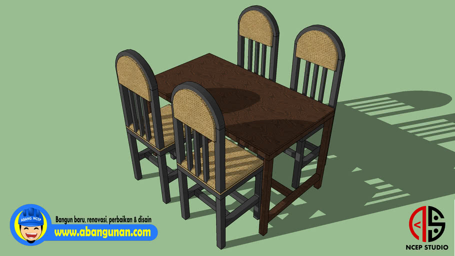 Basic Meja makan NC-01 | 3D Warehouse