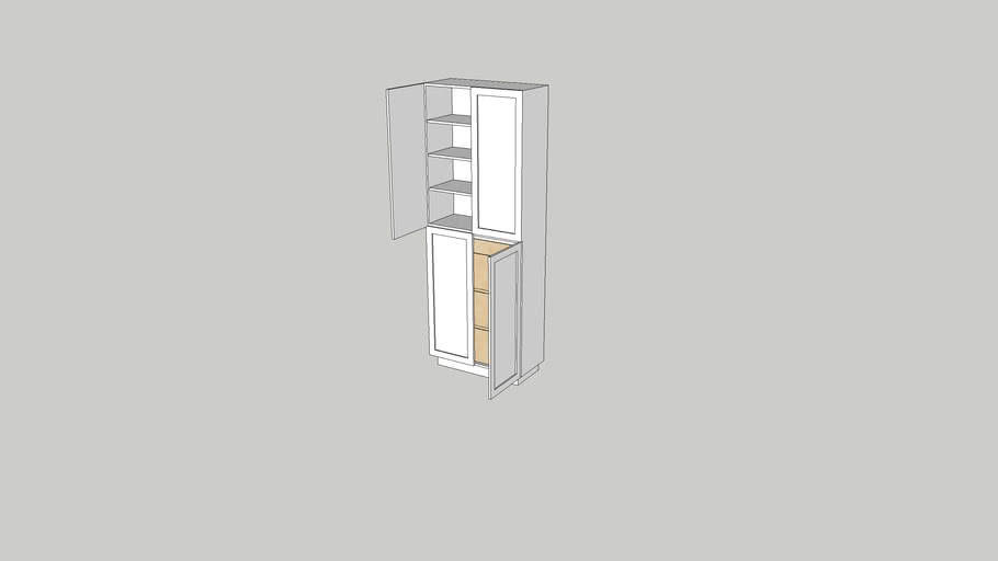 Pantry Cabinet with shelves and Pull Out | 3D Warehouse
