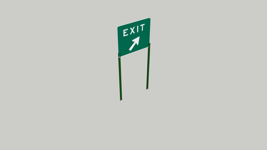 Exit Gore Sign | 3D Warehouse