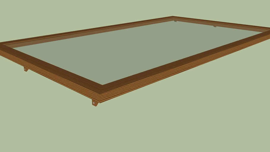 KOMPLEMENT glass shelf 96x57.7x1.8 cm in oak | 3D Warehouse