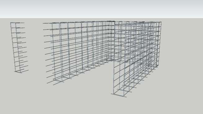 Reinforced Bars for Concrete Retaining Wall | 3D Warehouse