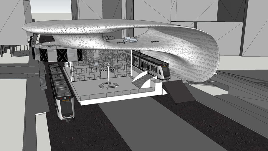 ARCH1101 2017 EXP2 UNSW Light Rail Stop John Kim-Ping Ng z5162728 | 3D ...