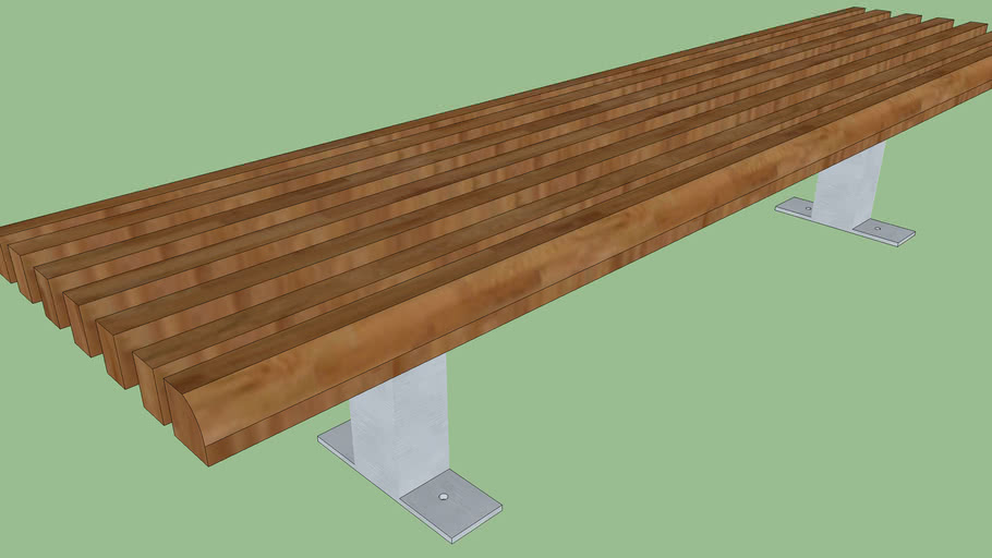 Park Bench- No Back | 3D Warehouse
