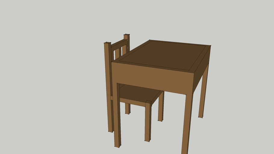 Wooden reading table | 3D Warehouse
