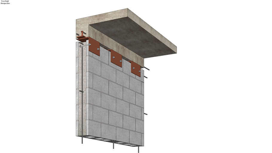 02.120.0210B Masonry restraint at concrete beam above | 3D Warehouse