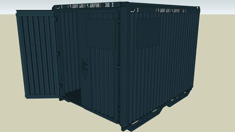 U.S. Army ConEx box — the Vietnam war original container ; fully ...