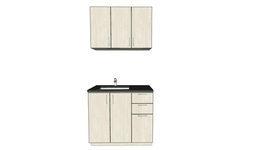 lavatory + cabinet + overhead cabinet | 3D Warehouse