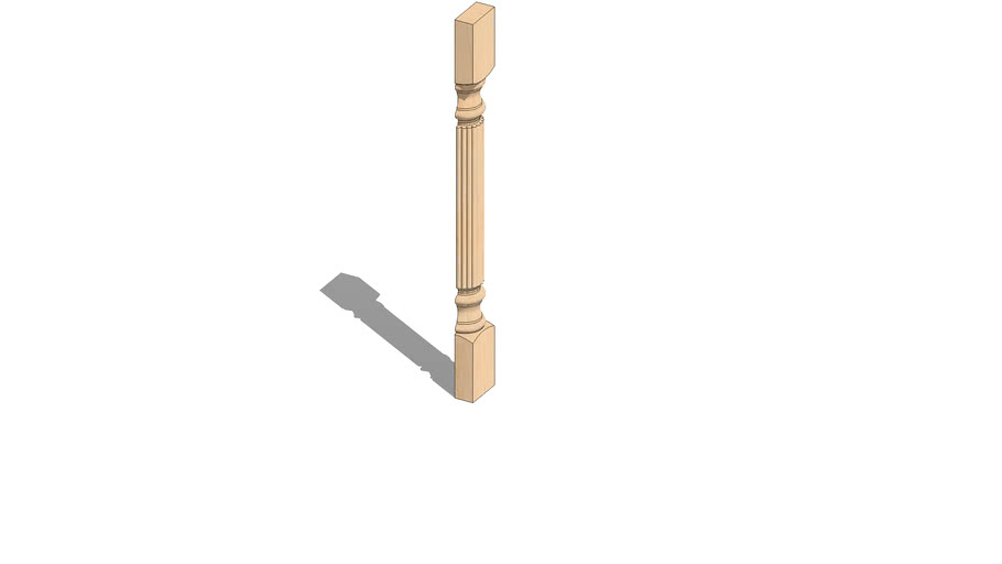 01150220-2 Traditional Reeded Column - Split | 3D Warehouse