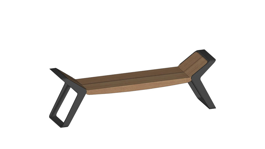 Marshalls Stratic Bench Copper | 3D Warehouse