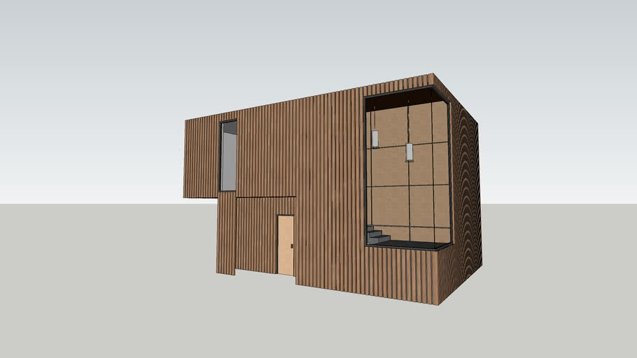 modern wood house | 3D Warehouse