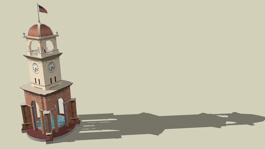 Santa Cruz Town Clock | 3D Warehouse