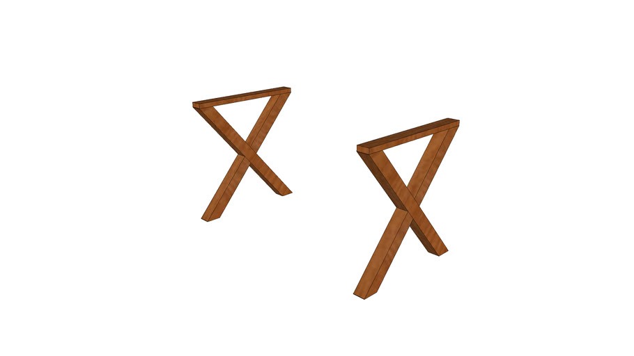 x legs table | 3D Warehouse
