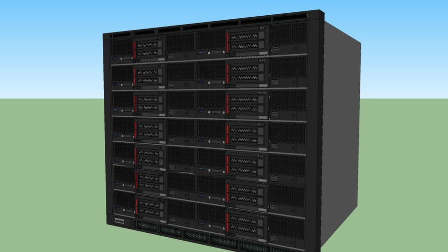 Lenovo Flex blade system with chassis and blade server (SN550) | 3D ...