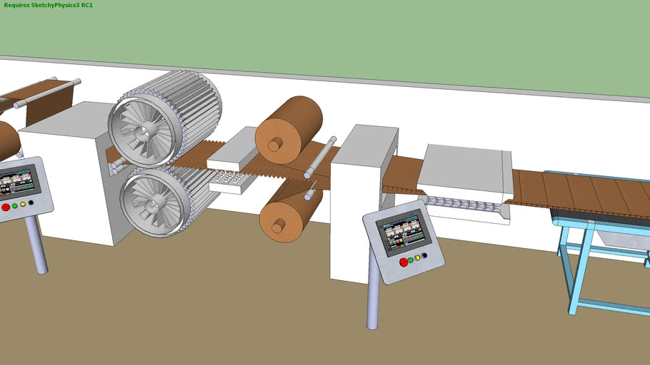 Corrugated Cardboard Machine | 3D Warehouse