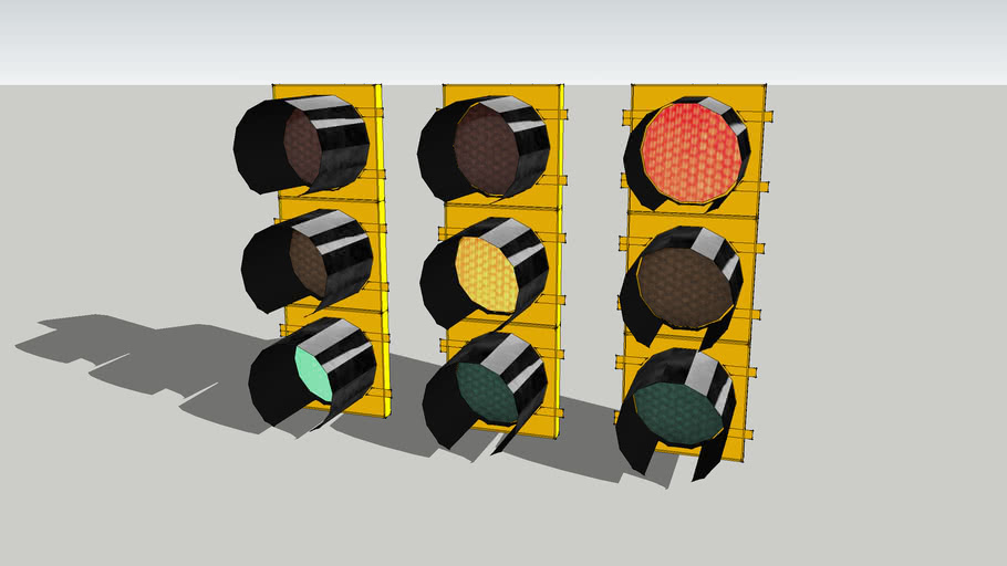 Chevylight LED 12-inch traffic signals | 3D Warehouse