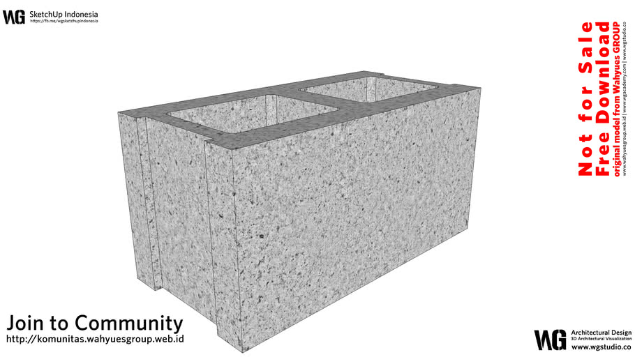 BATAKO Tipe A 40cm 20cm 20cm | 3D Warehouse