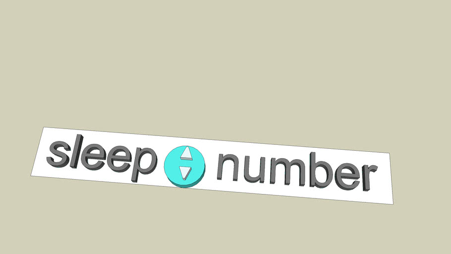 Sleep Number Logo | 3D Warehouse