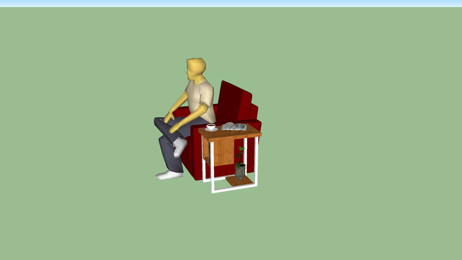 reading book | 3D Warehouse