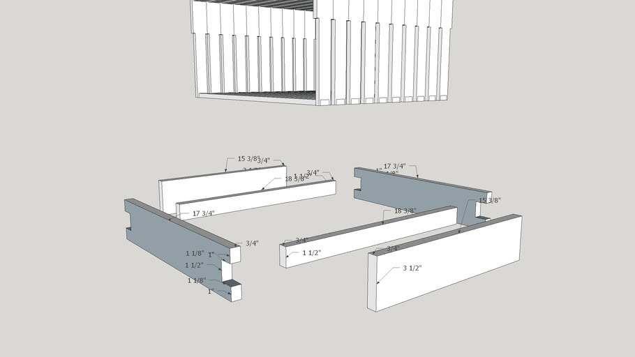 10 Langstroth frame assembly jig (exploded) | 3D Warehouse