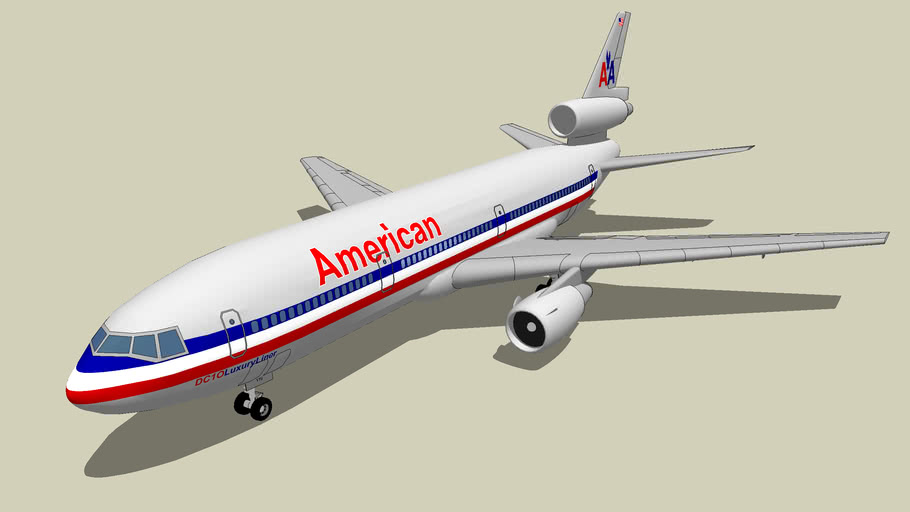 American Airlines McDonnell Douglas DC-10 | 3D Warehouse