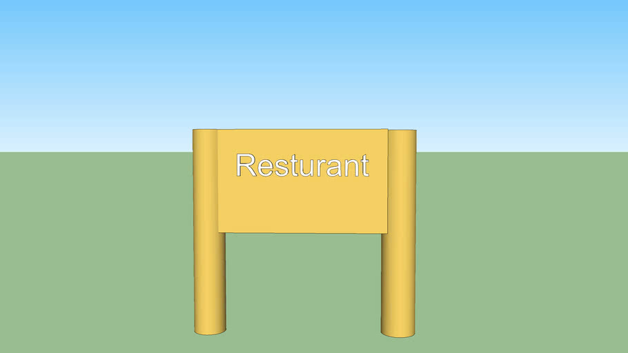 'Resturant' Sign | 3D Warehouse