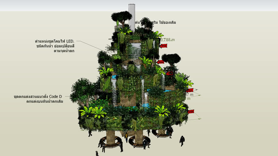 น้ำตก/Waterfall Indoor | 3D Warehouse