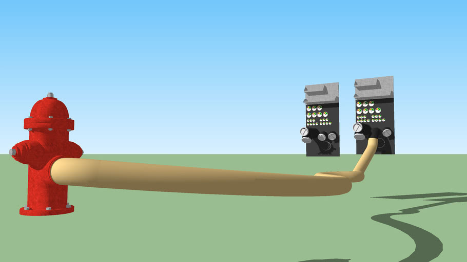 Pumping apparatus and 31/2 to hydrant | 3D Warehouse