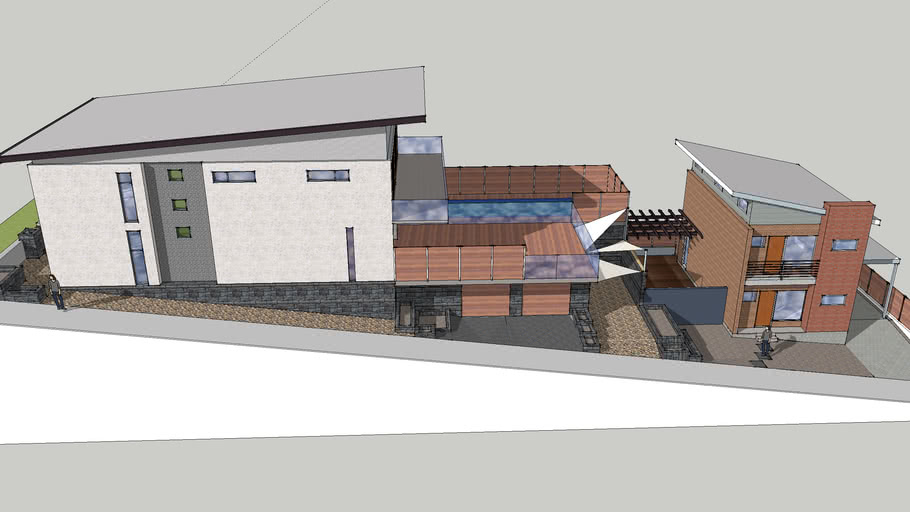 Modern house on sloping block | 3D Warehouse