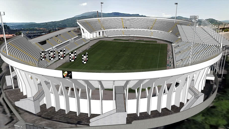 Stadio del Duca Ascoli Piceno e bandiera | 3D Warehouse