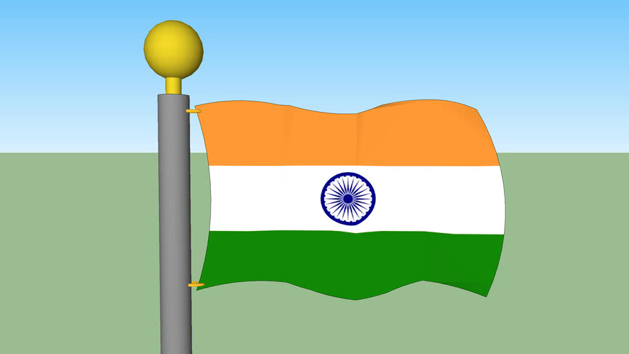 India Flag with Flagpole | 3D Warehouse